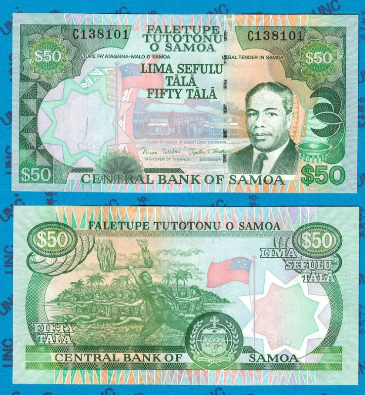 Samoa, 50 Tala, UNC Original Banknote for Collection – Panda Banknote