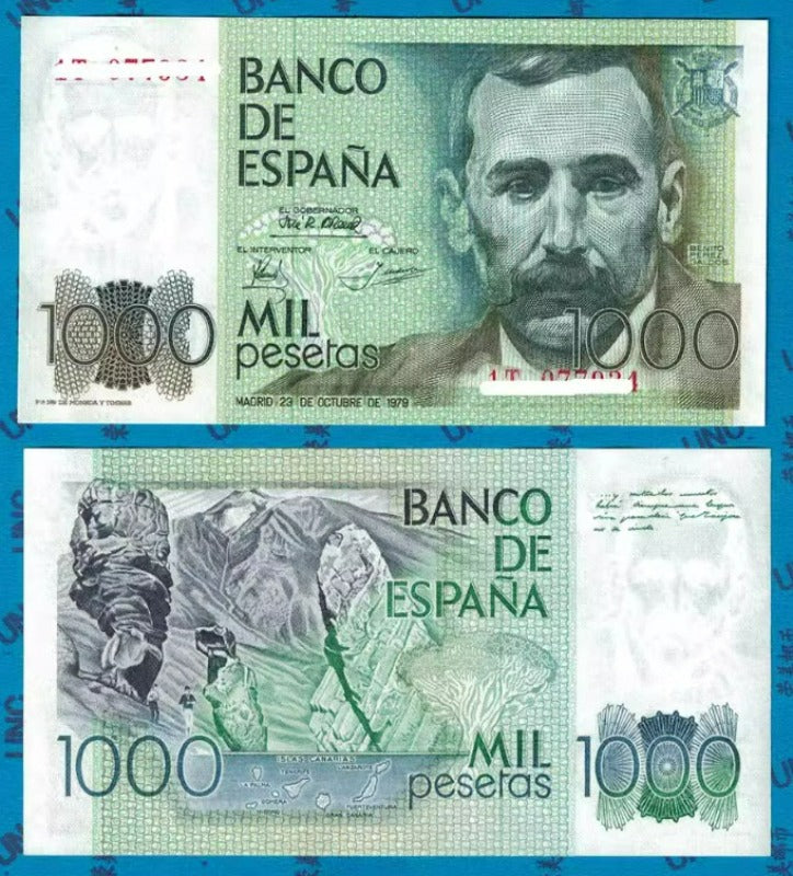 Spain, 1000 Pesetas, 1979, UNC Original Banknote for Collection – Panda ...