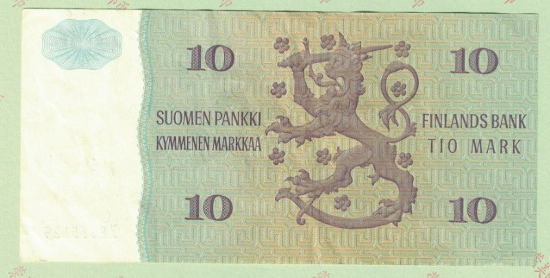 Finland, 10 Mark, 1980, P-111, Used F Condition, Original Banknote for ...