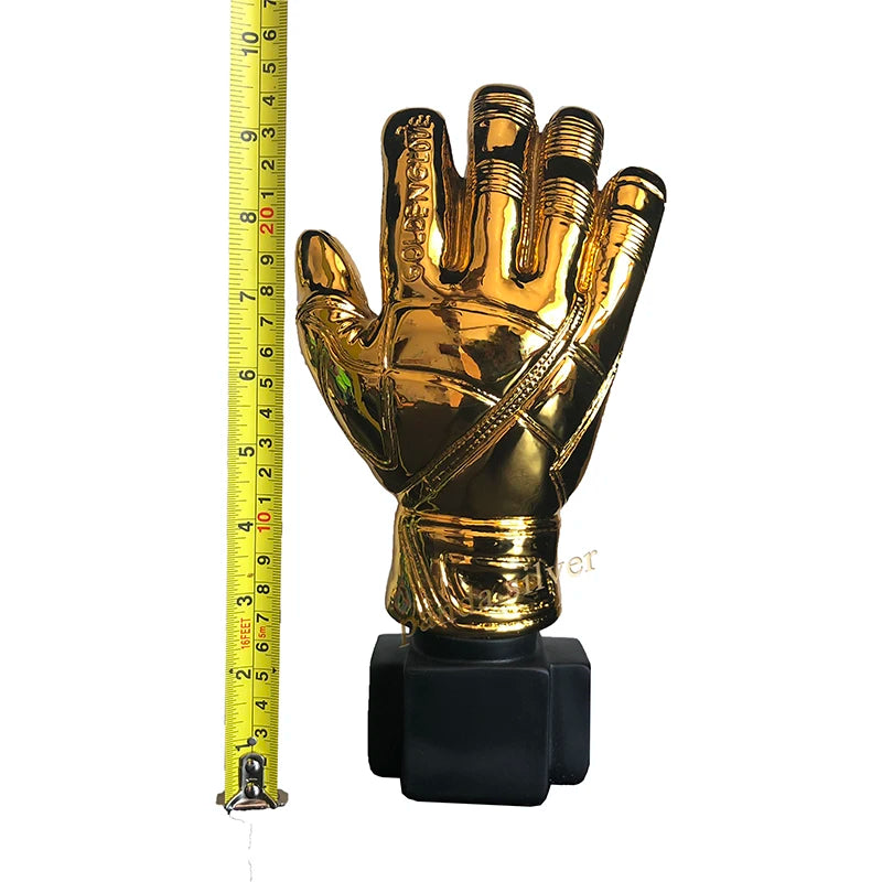 24cm height Best Goalkeeper Trophy gold plated football soccer glove ...