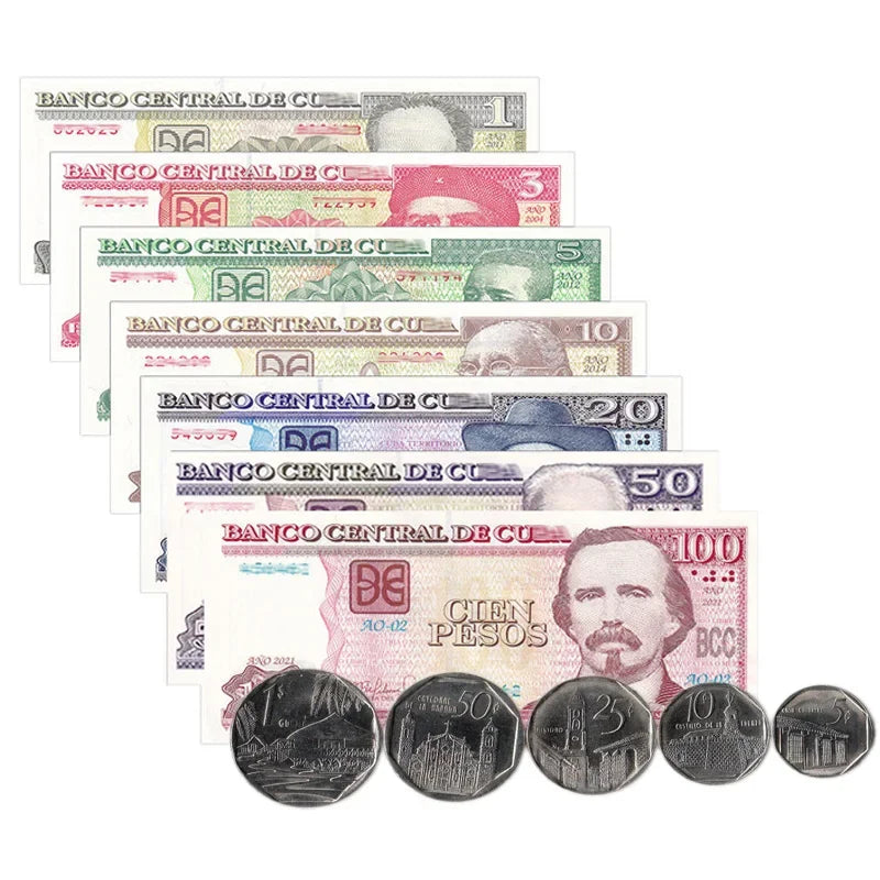 Cuba, Different Notes and Coins, Orginal Banknote and Coin, Banknotes ...