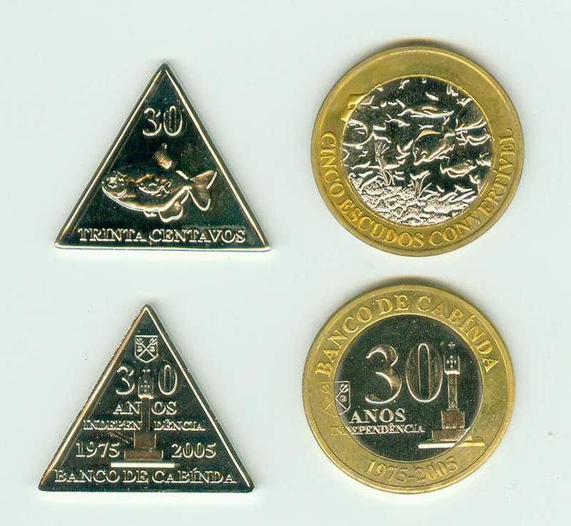 Cabinda Set 2 PCS, Bi-Metallic Coins, Original Coin for Collection ...