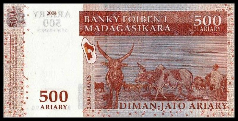 Madagascar, 500 Ariary, 2017, P-88, UNC Original Banknote for ...