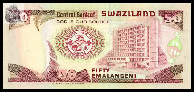 Swaziland, 50 Emalangeni, 2001, P-31a, UNC Original Banknote for ...
