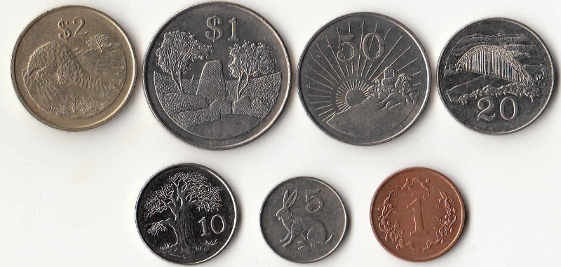 Zimbabwe, Set 7 PCS Coins, VF Used Condition, Original Coin for ...