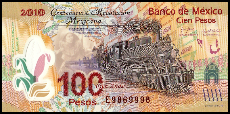 Mexico, 100 Pesos, 2007（2010）, P-128, UNC Original Banknote for ...