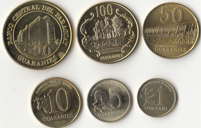 Paraguay, Set 6 PCS Coins, UNC Original Coin for Collection – Panda ...