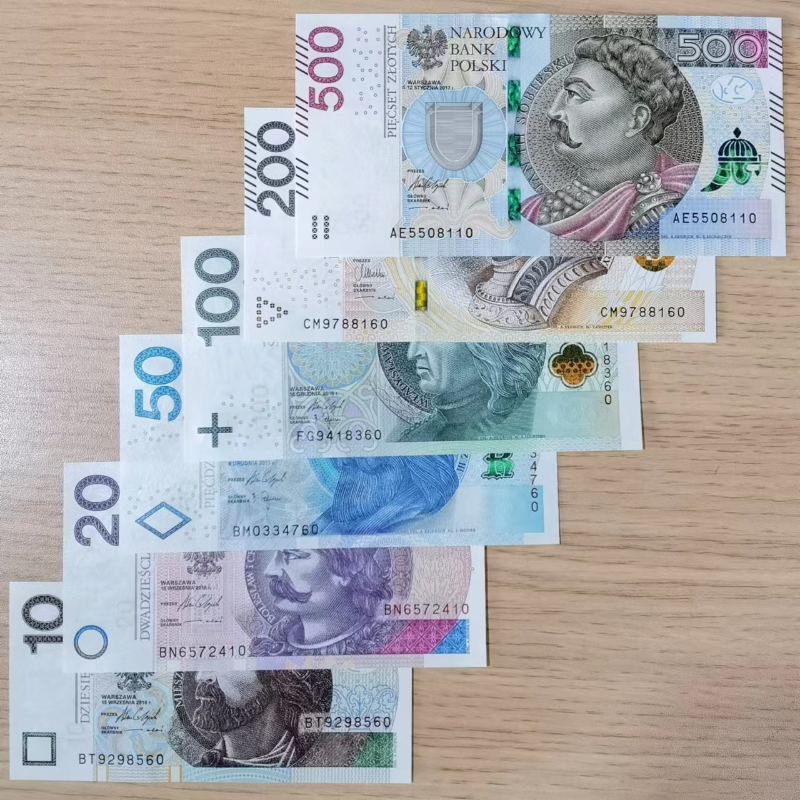 Poland, Set 6 PCS Banknote, (10,20,50,100,200,500 Zlotych), UNC ...