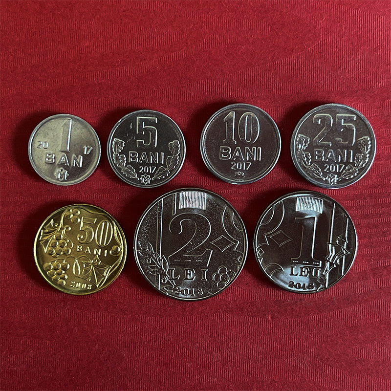 Moldova Set 7 PCS Coins, 2004-2018 Coin for Collection – Panda Banknote