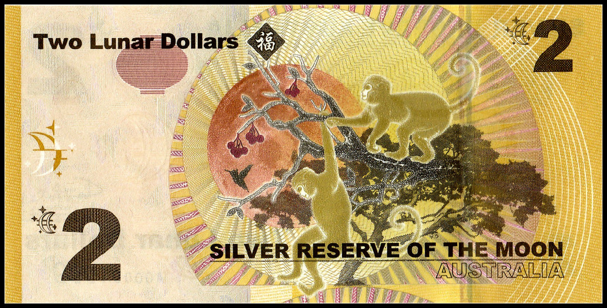 Australia 2016 year SILVER RESERVE Zodiac Monkey 2 Dollars original b ...