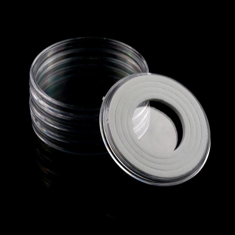 46mm Plastic Round Case Coin Storage Capsules Holder Round protect sh ...