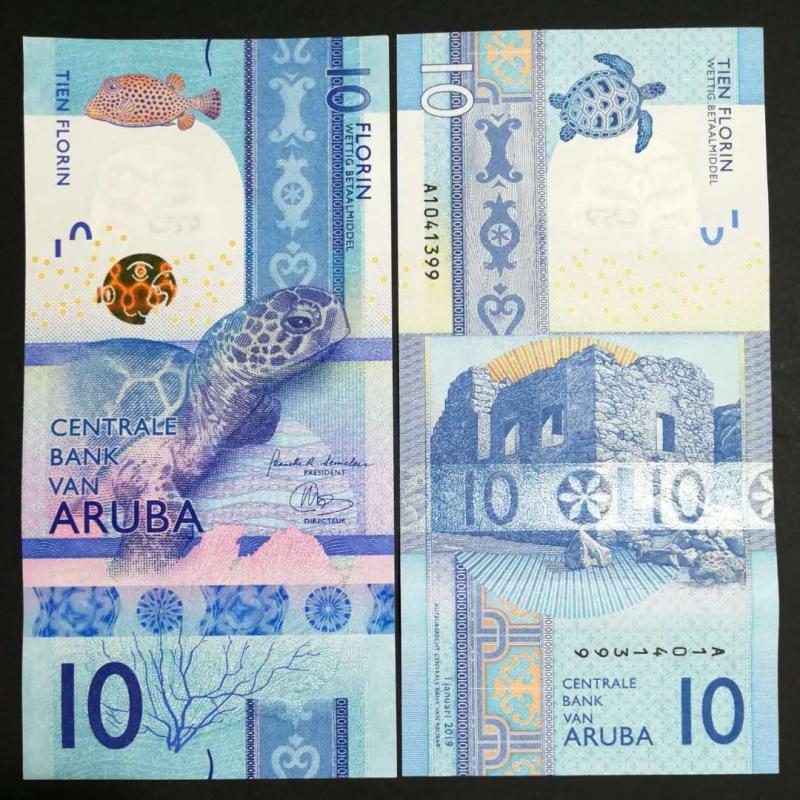 Aruba 10 Florin, 2019 P-New UNC Banknote for Collection – Panda Banknote