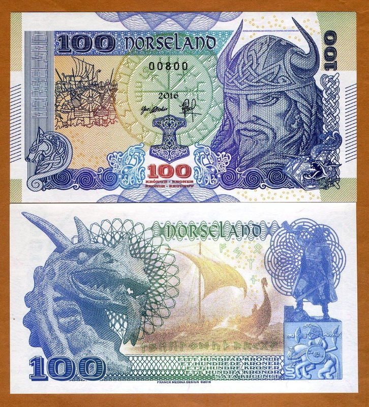 Norway, .100 Krone, 2016, UNC Original Test Banknote for Collection ...