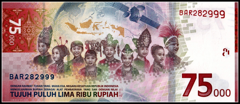 Indonesia, 75000 Rupiah, 2020, UNC Original Banknote for Collection ...