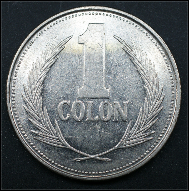 El Salvador, 1 Colon, Random Year, F-VF Used Condition, Original Coin ...